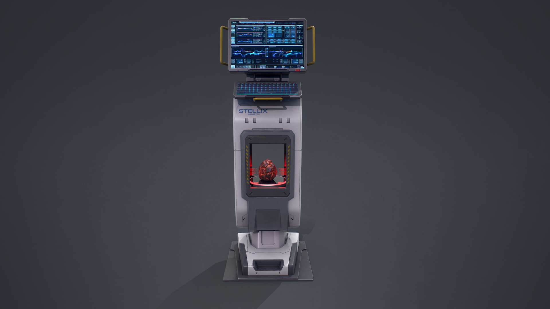 3D Sci-fi Analyzer Console Model - TurboSquid 1393689