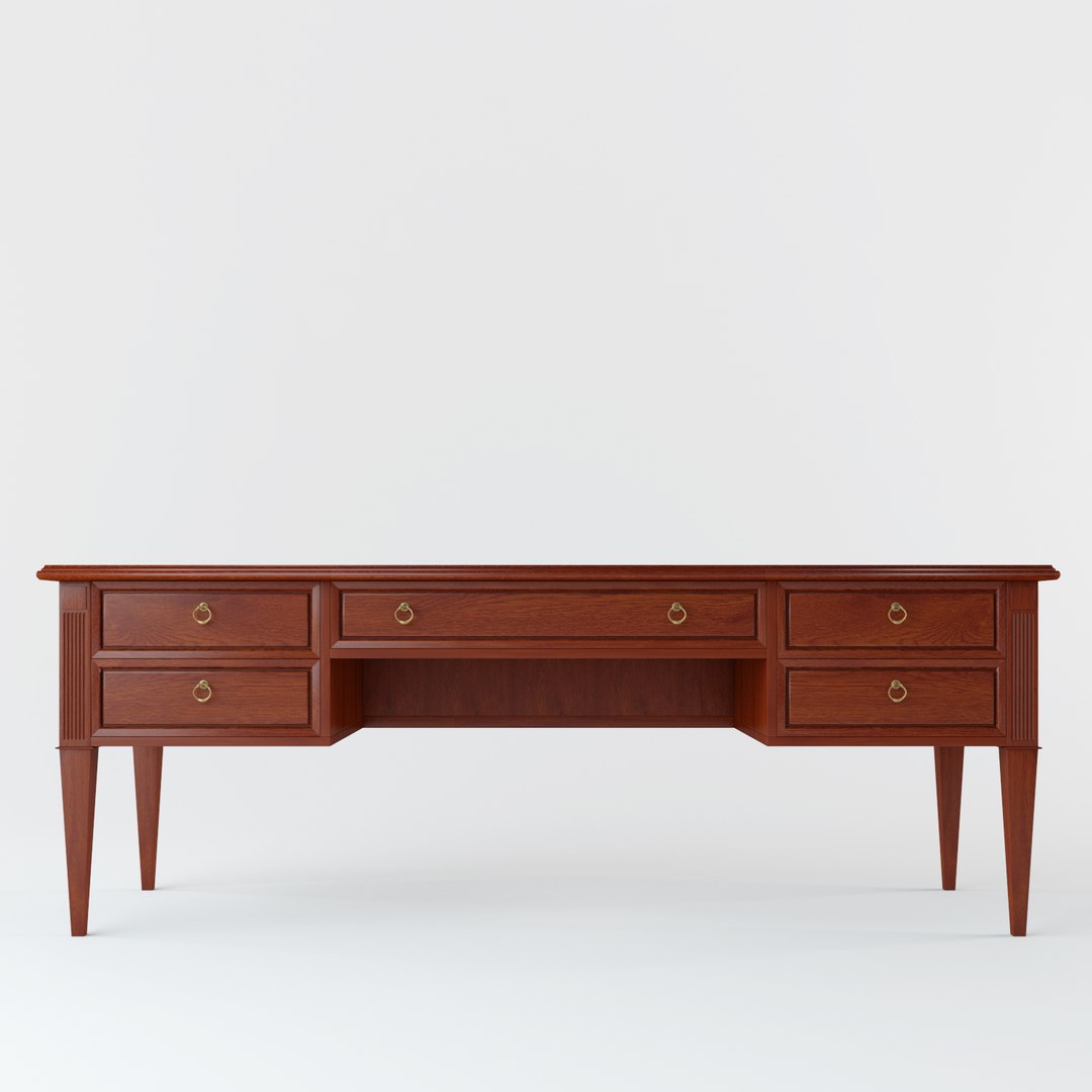 3D Classic Desk Design Model - TurboSquid 1359960