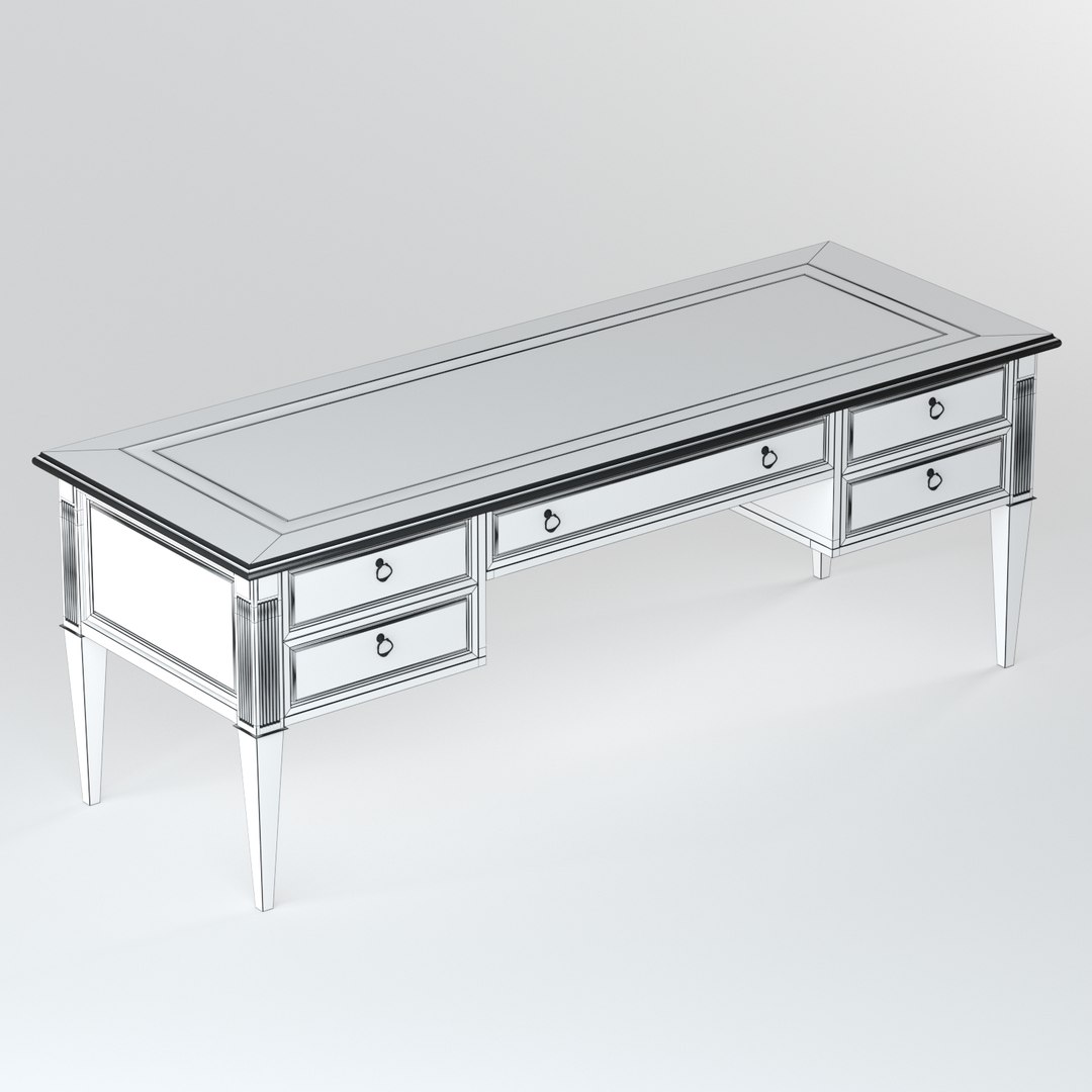 3D Classic Desk Design Model - TurboSquid 1359960