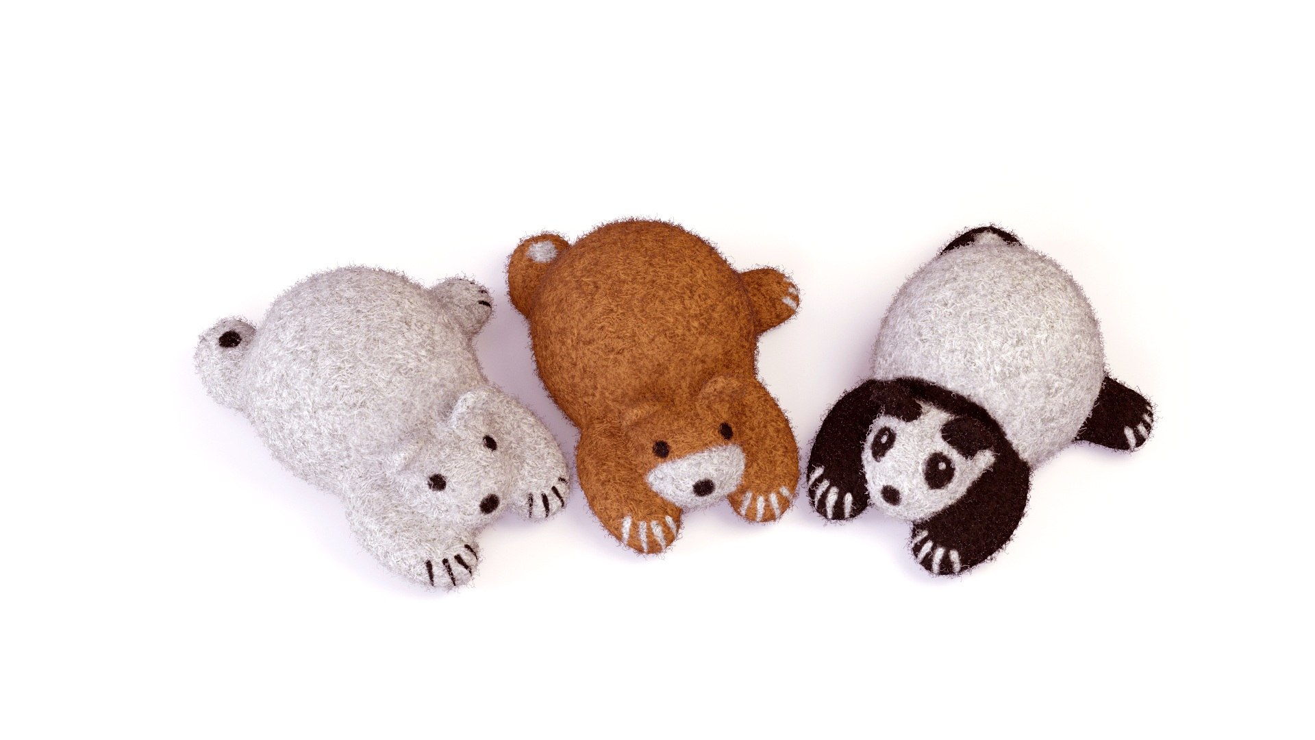 Felt toys bears 3D model - TurboSquid 1998432