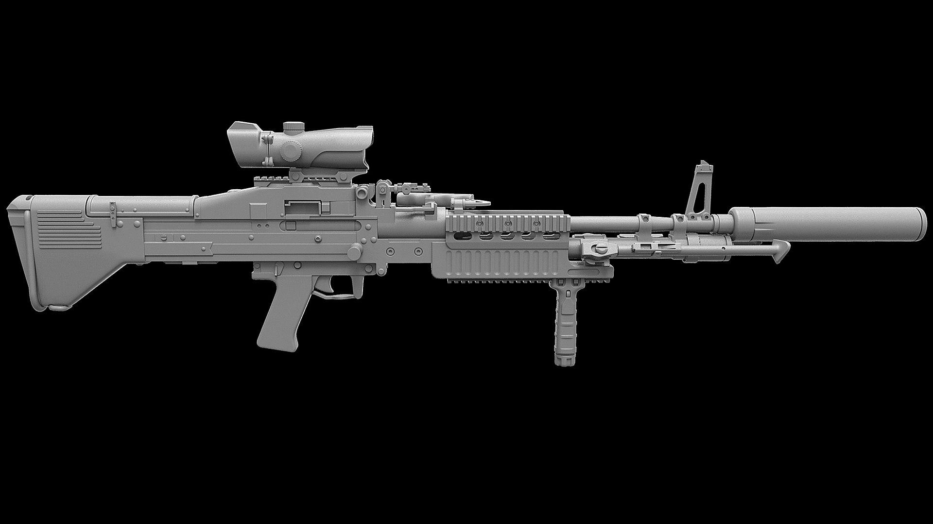 M60E4 3D Model - TurboSquid 1966604