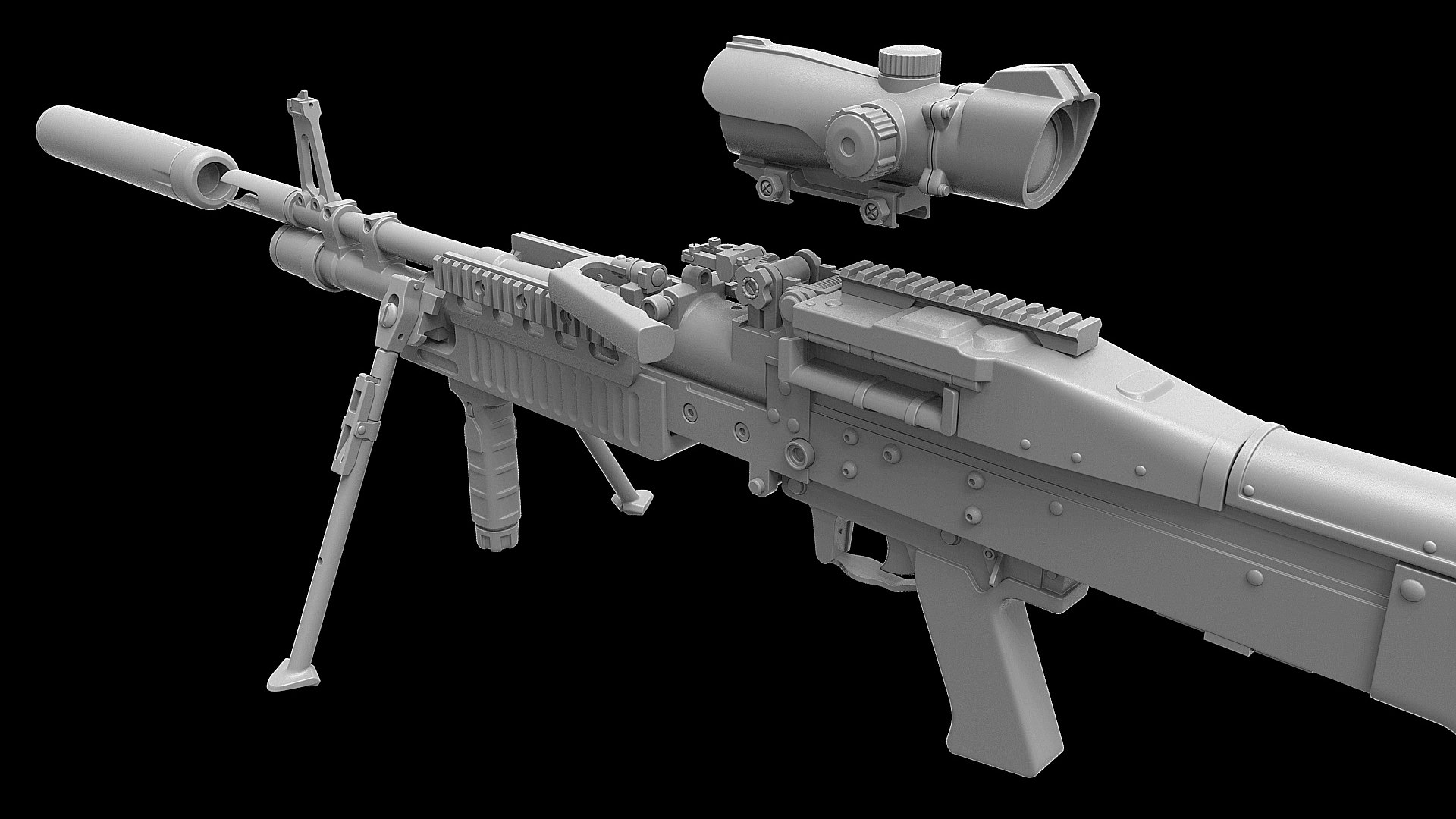 M60E4 3D Model - TurboSquid 1966604