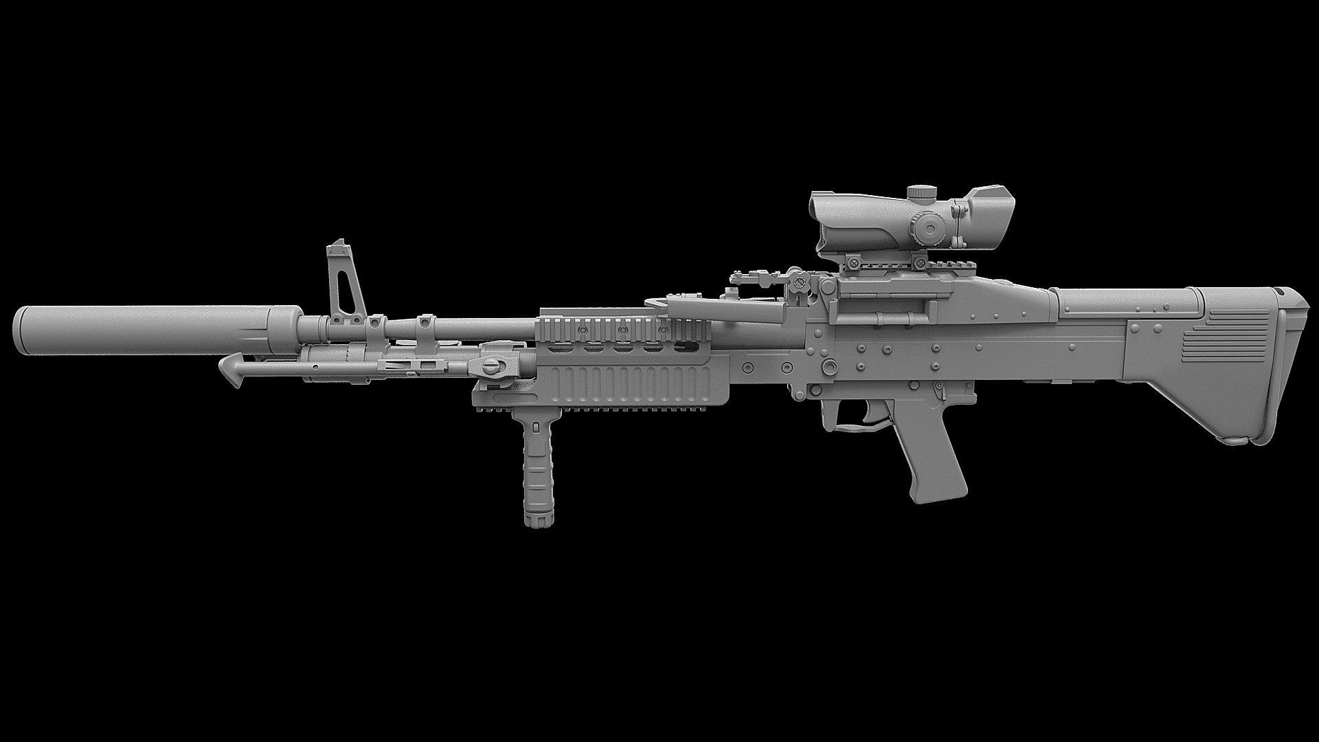 M60E4 3D Model - TurboSquid 1966604