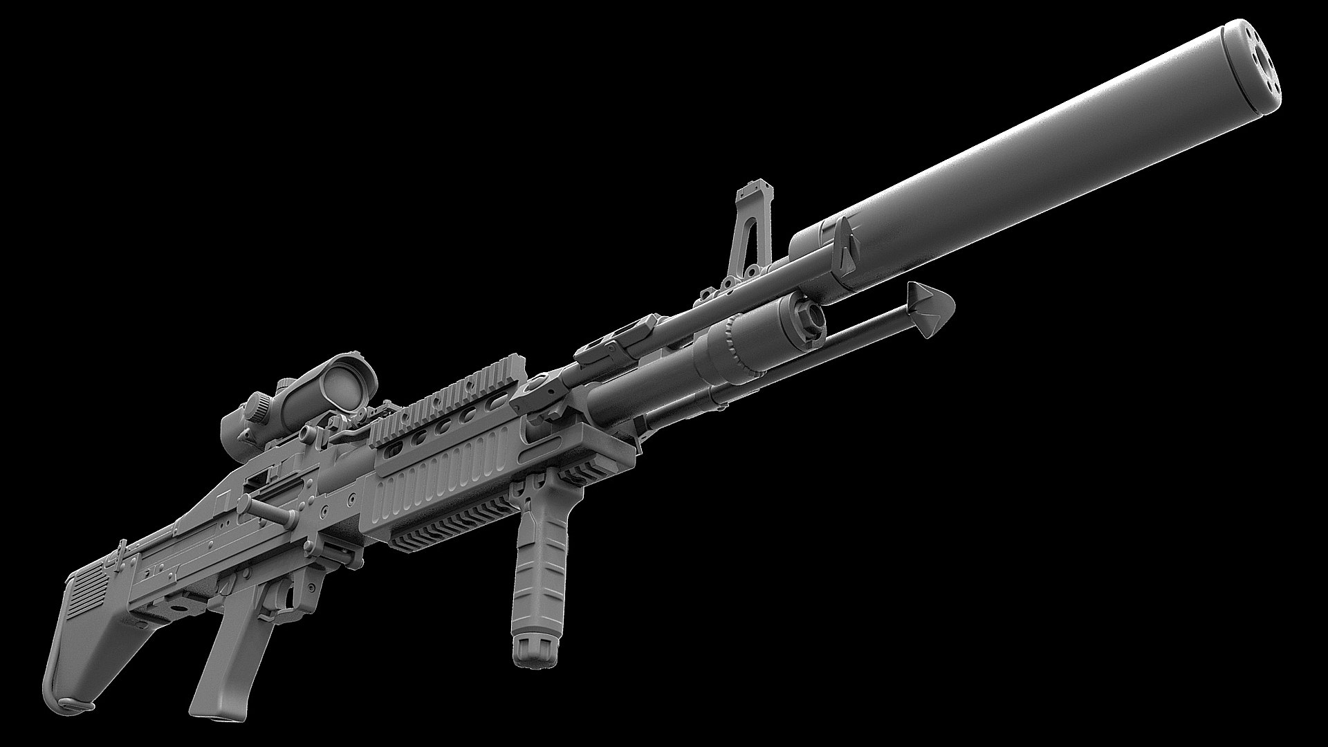 M60E4 3D Model - TurboSquid 1966604
