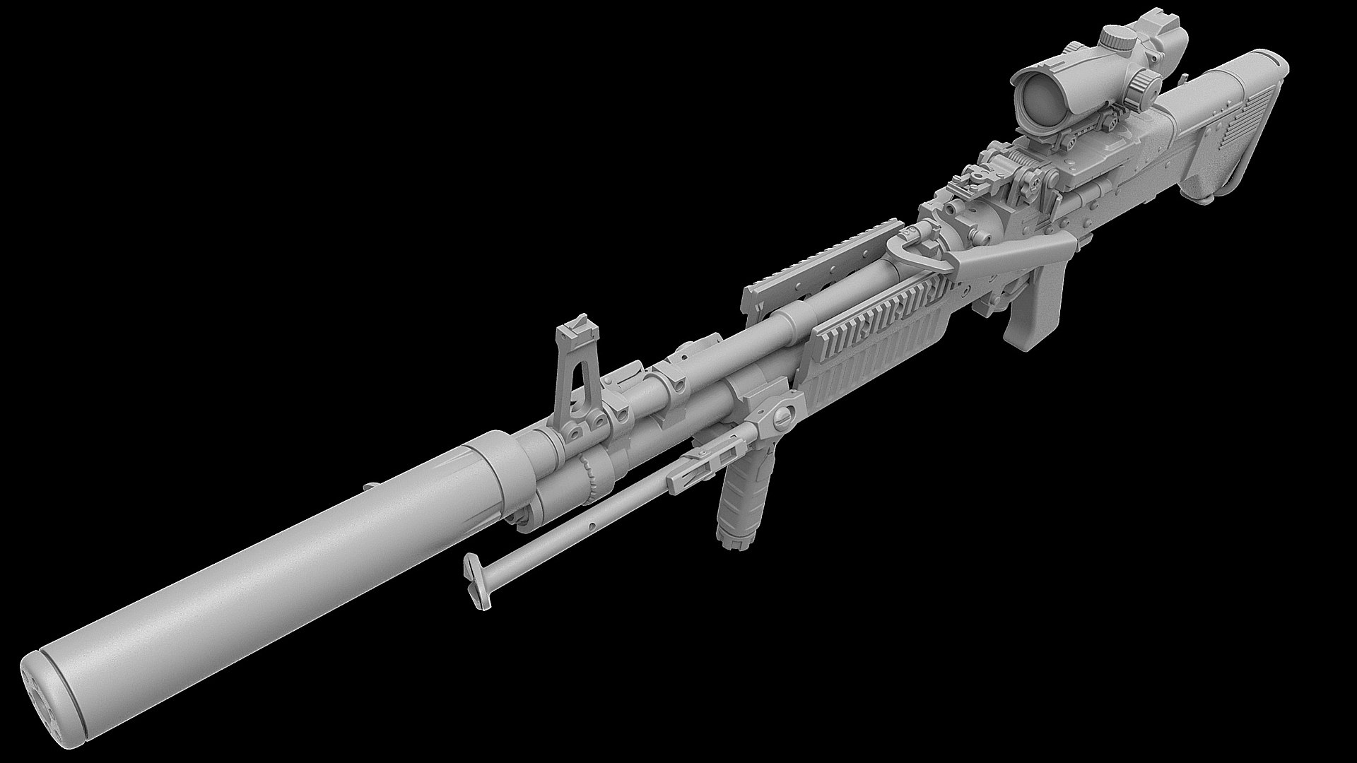 M60E4 3D Model - TurboSquid 1966604