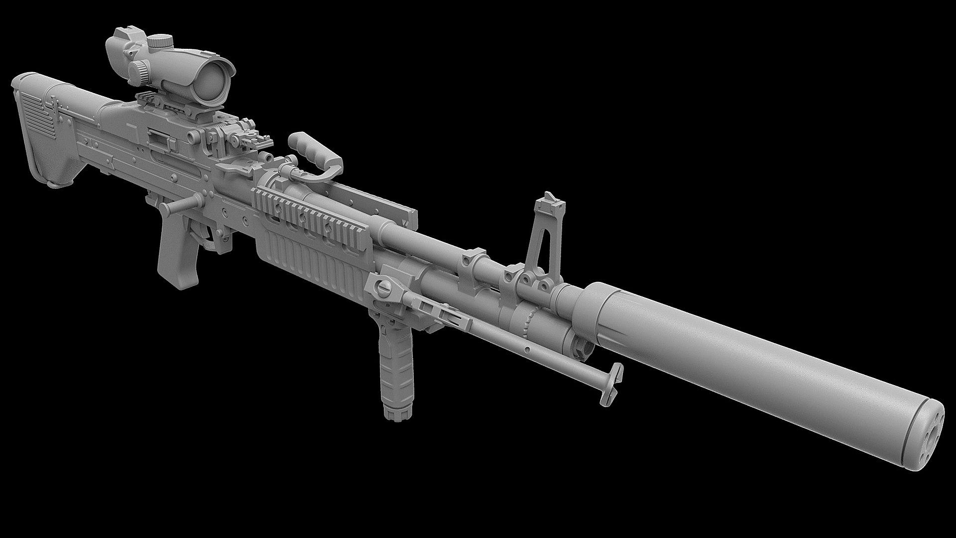 M60E4 3D Model - TurboSquid 1966604