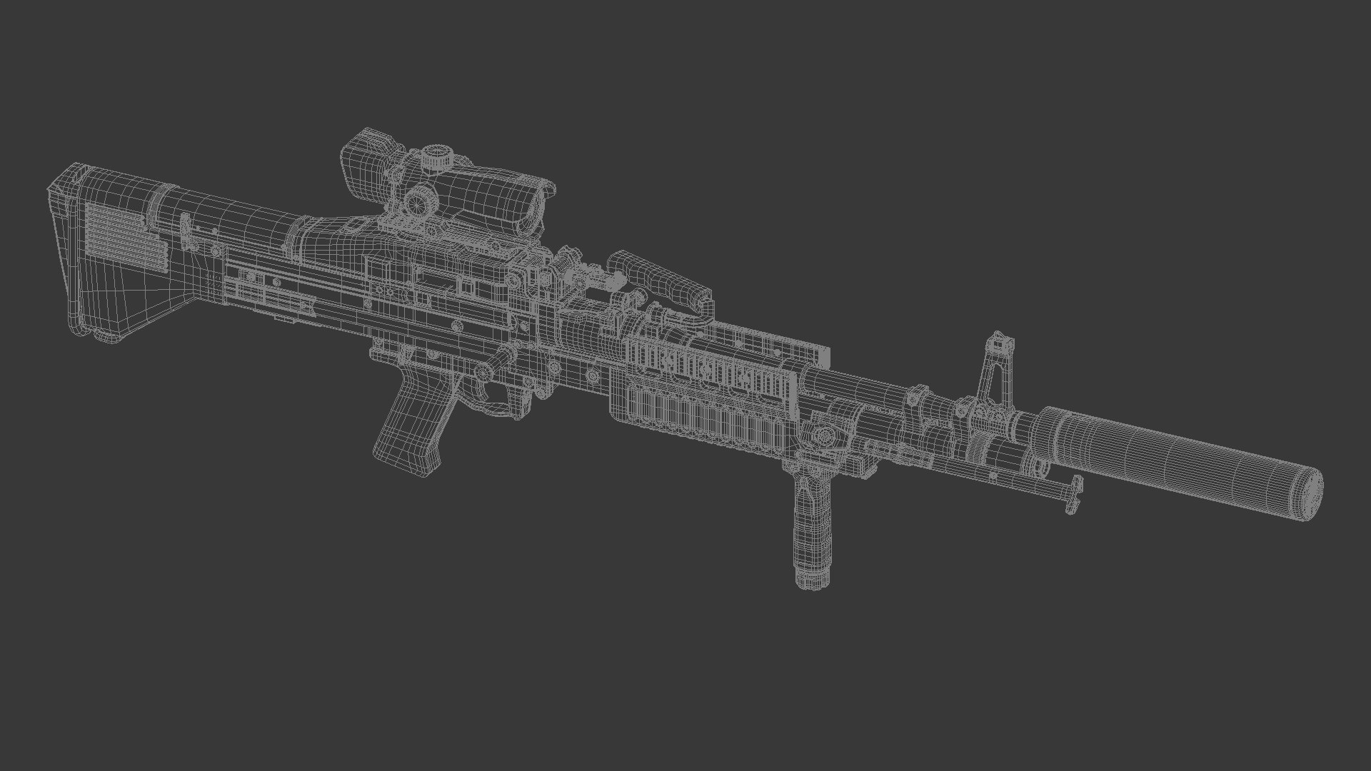 M60E4 3D Model - TurboSquid 1966604