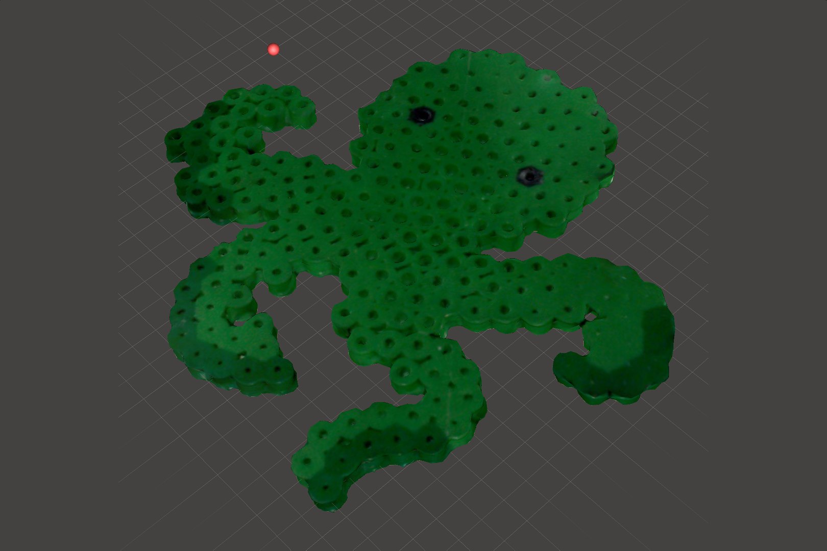 3D Small Green Craft Octopus Model - TurboSquid 2357328