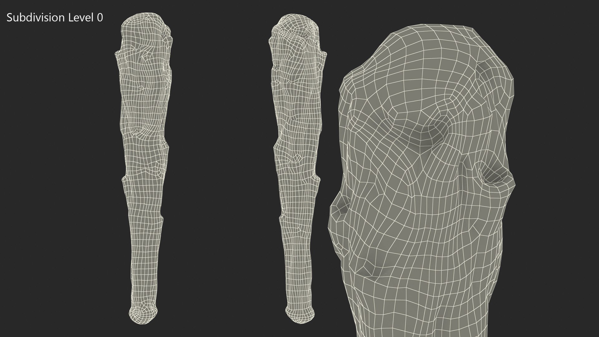 3D Prehistoric Wooden Caveman Club Model - TurboSquid 1729564