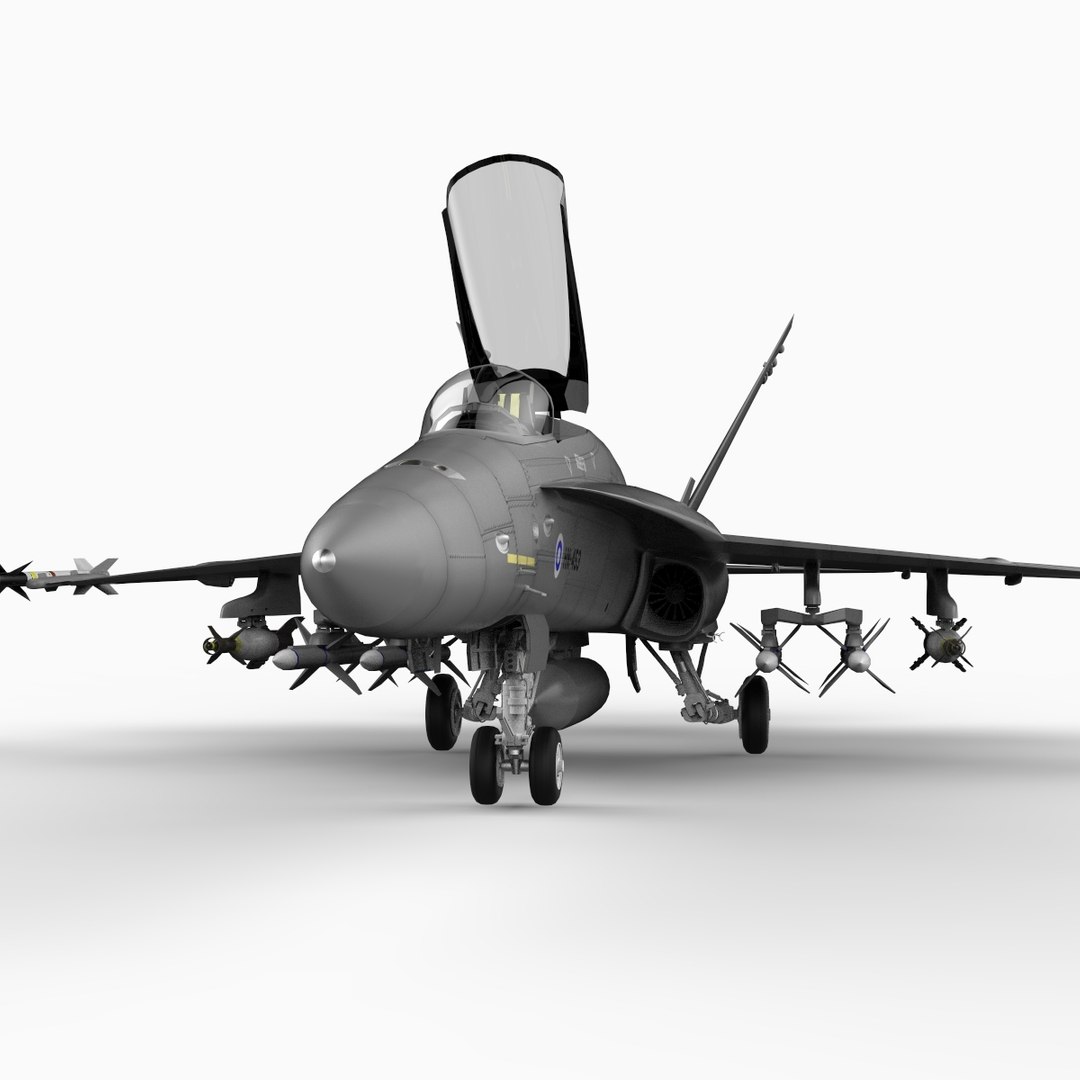 F 18 Hornet Finnish 3d Model