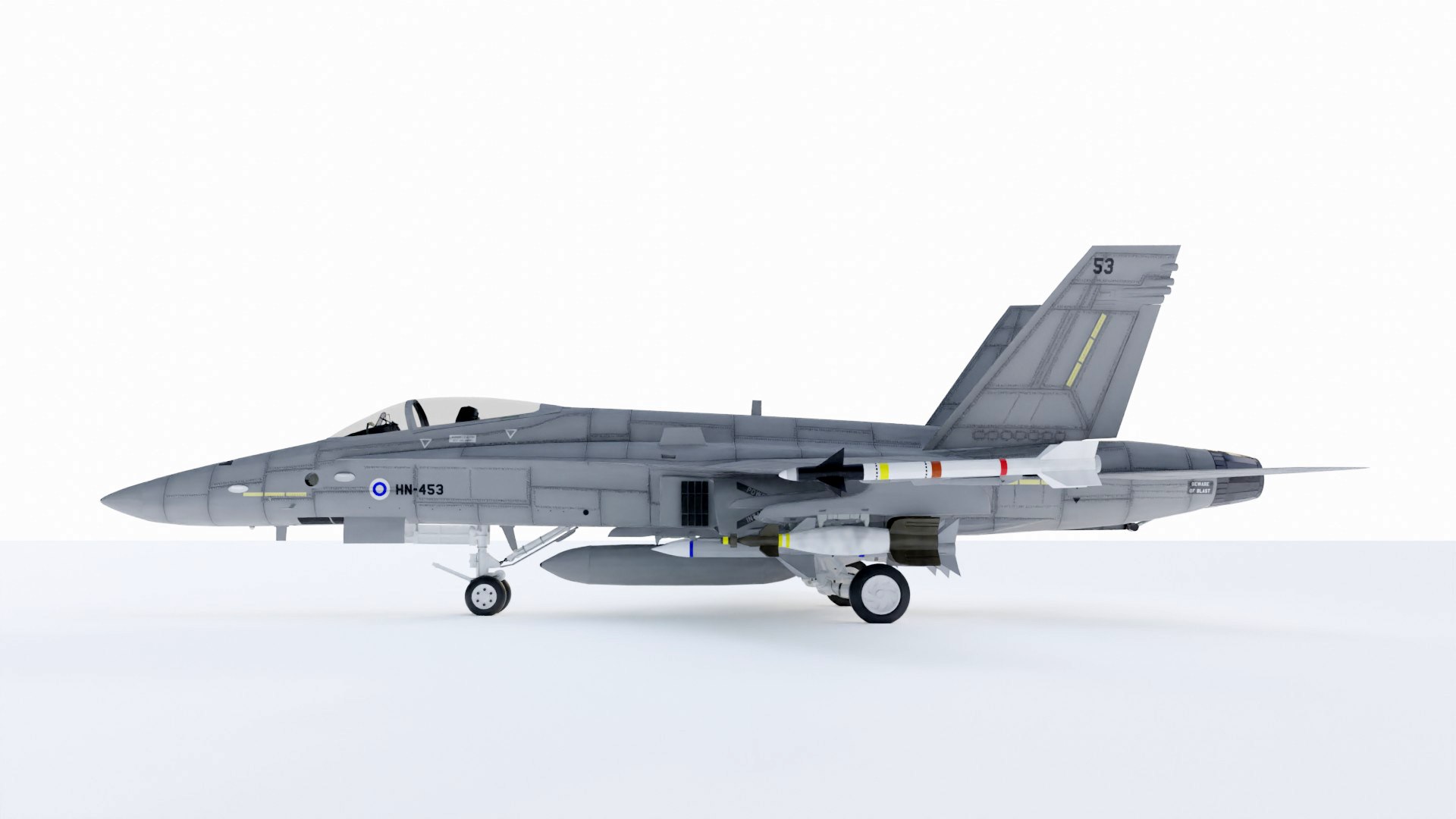 F 18 Hornet Finnish 3d Model
