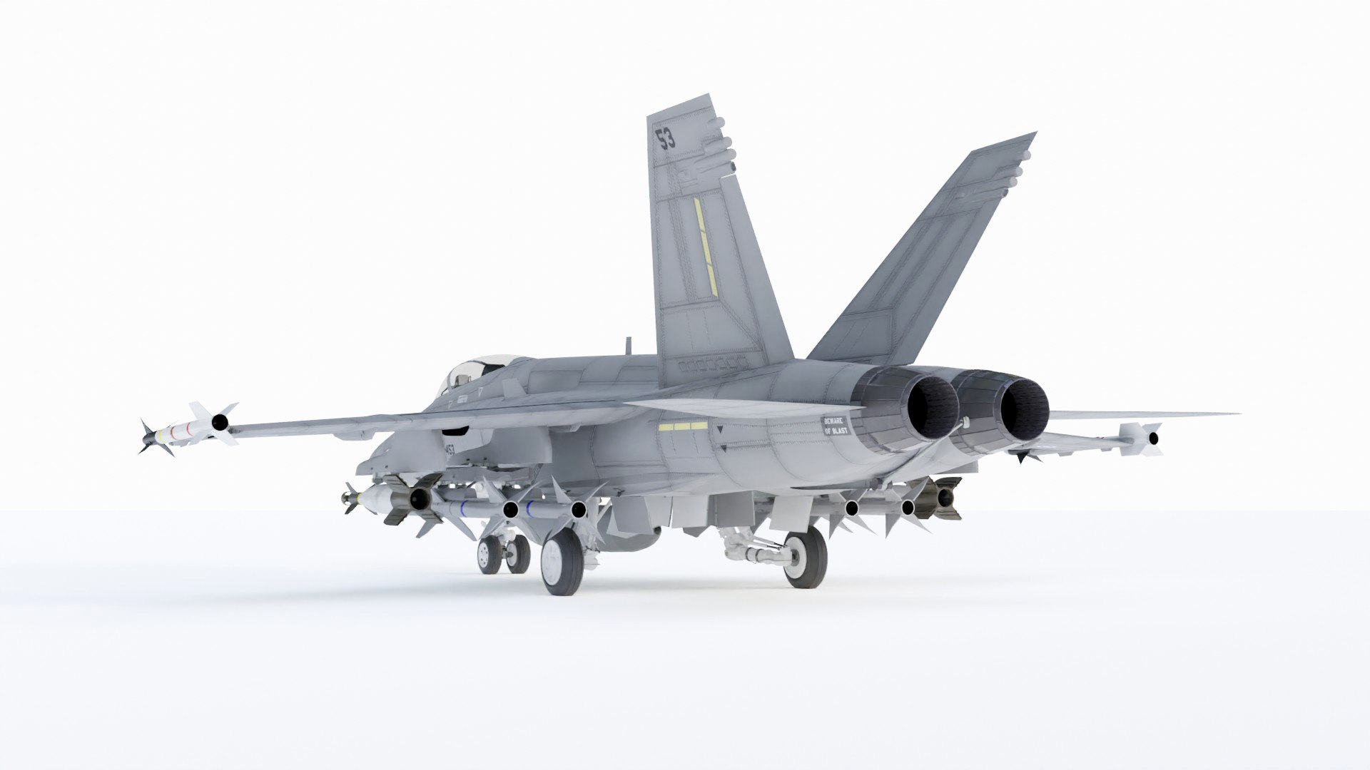 F 18 Hornet Finnish 3d Model
