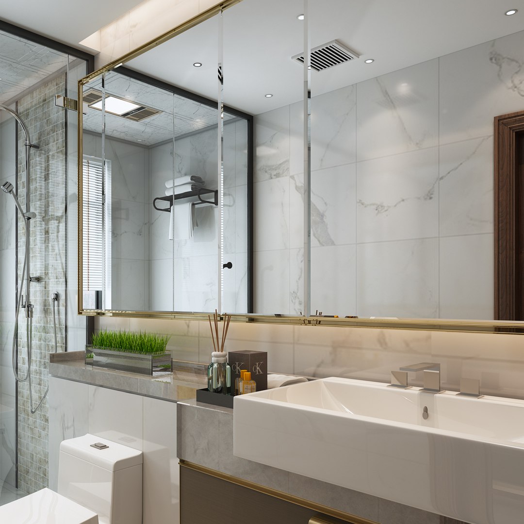 3D Modern bathroom model model - TurboSquid 2061365