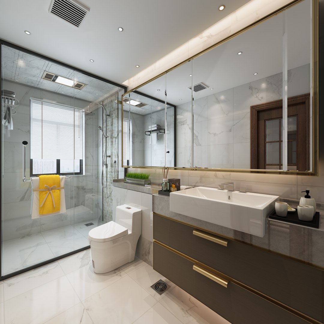3D Modern bathroom model model - TurboSquid 2061365