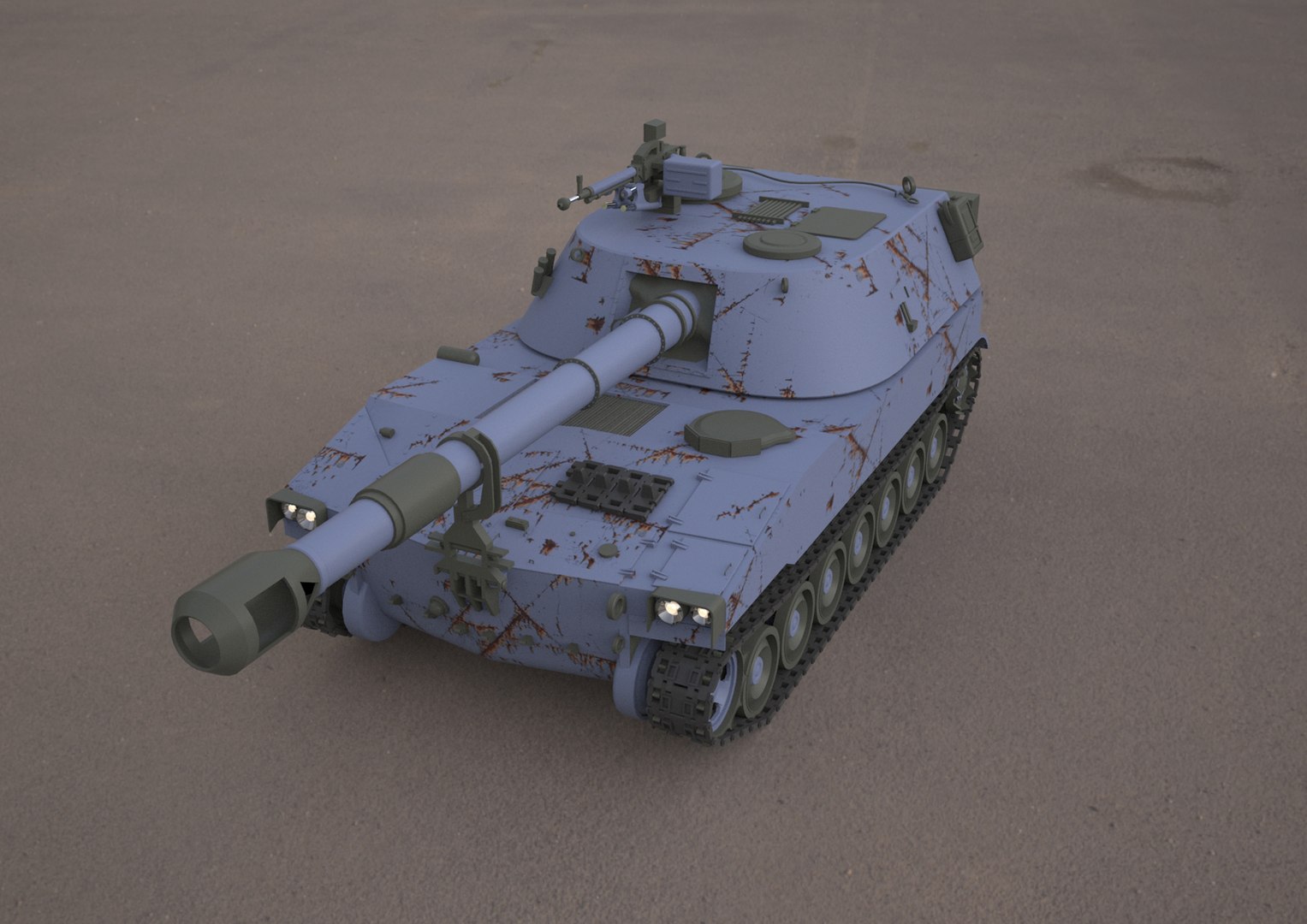 3D M109 Howitzer 155mm Tank Model - TurboSquid 2065643