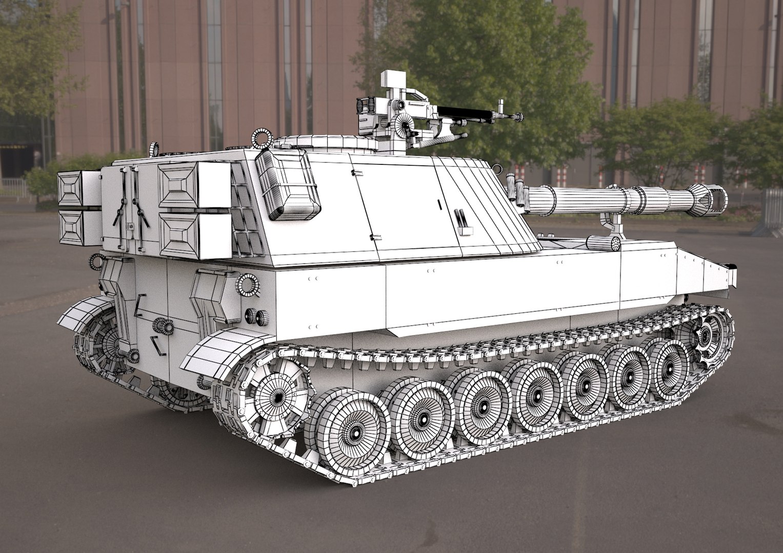 3D M109 Howitzer 155mm Tank Model - TurboSquid 2065643