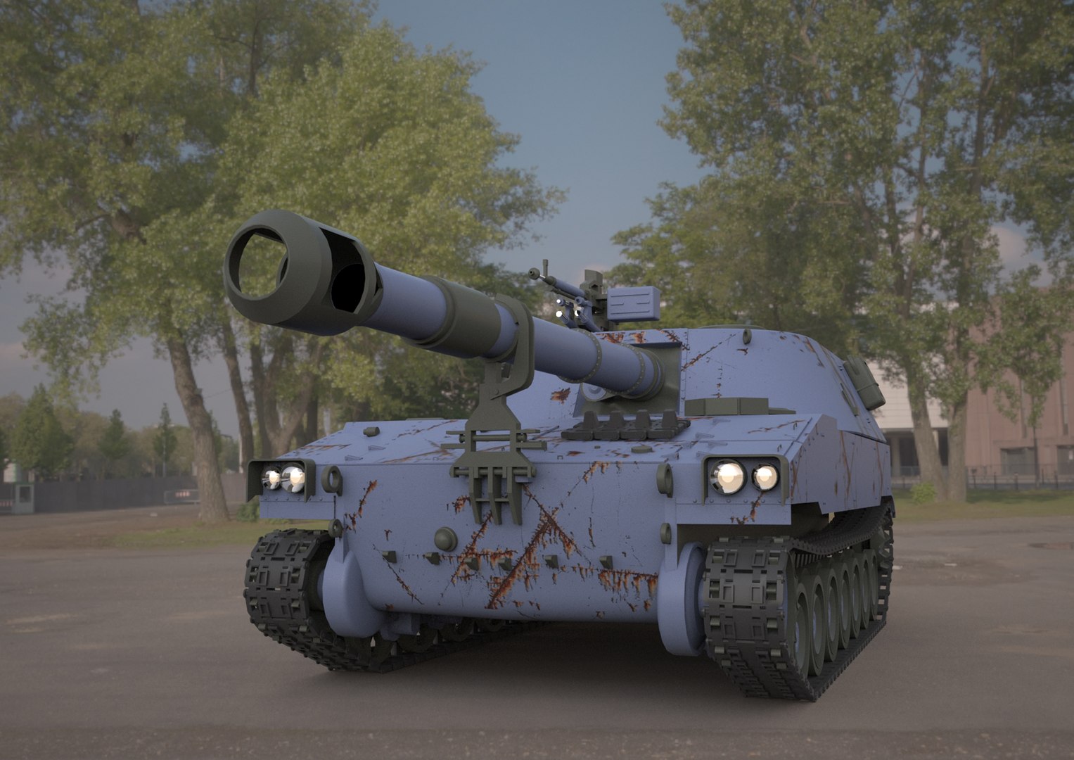 3D M109 Howitzer 155mm Tank Model - TurboSquid 2065643