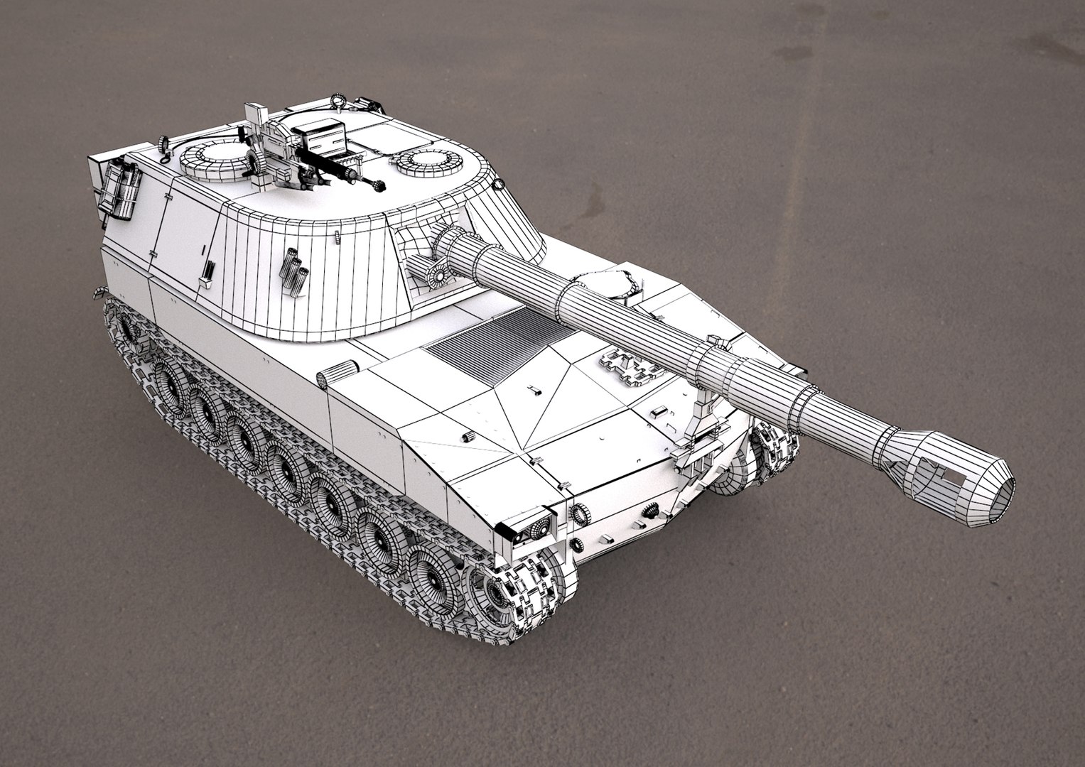 3D M109 Howitzer 155mm Tank Model - TurboSquid 2065643