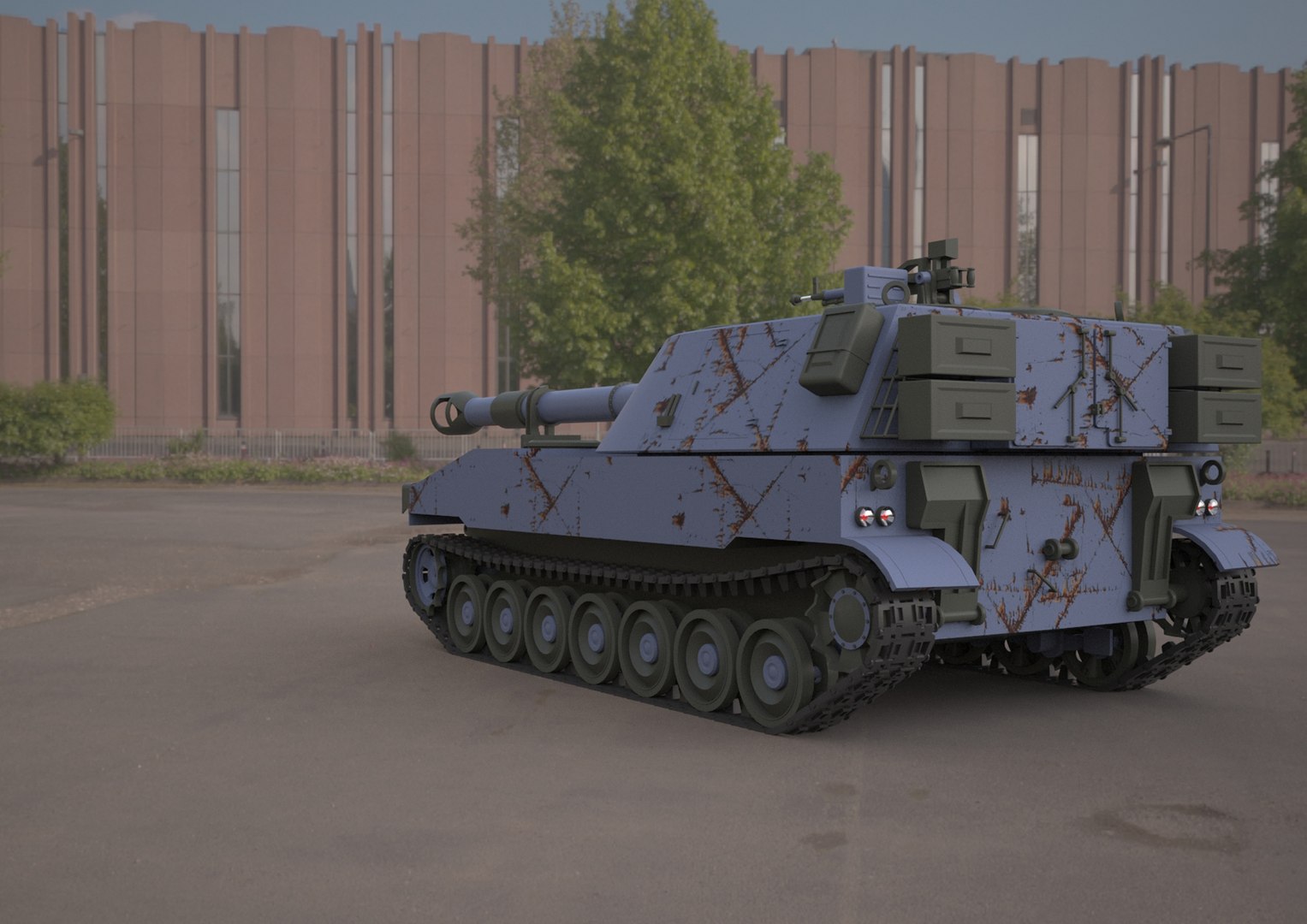 3D M109 Howitzer 155mm Tank Model - TurboSquid 2065643