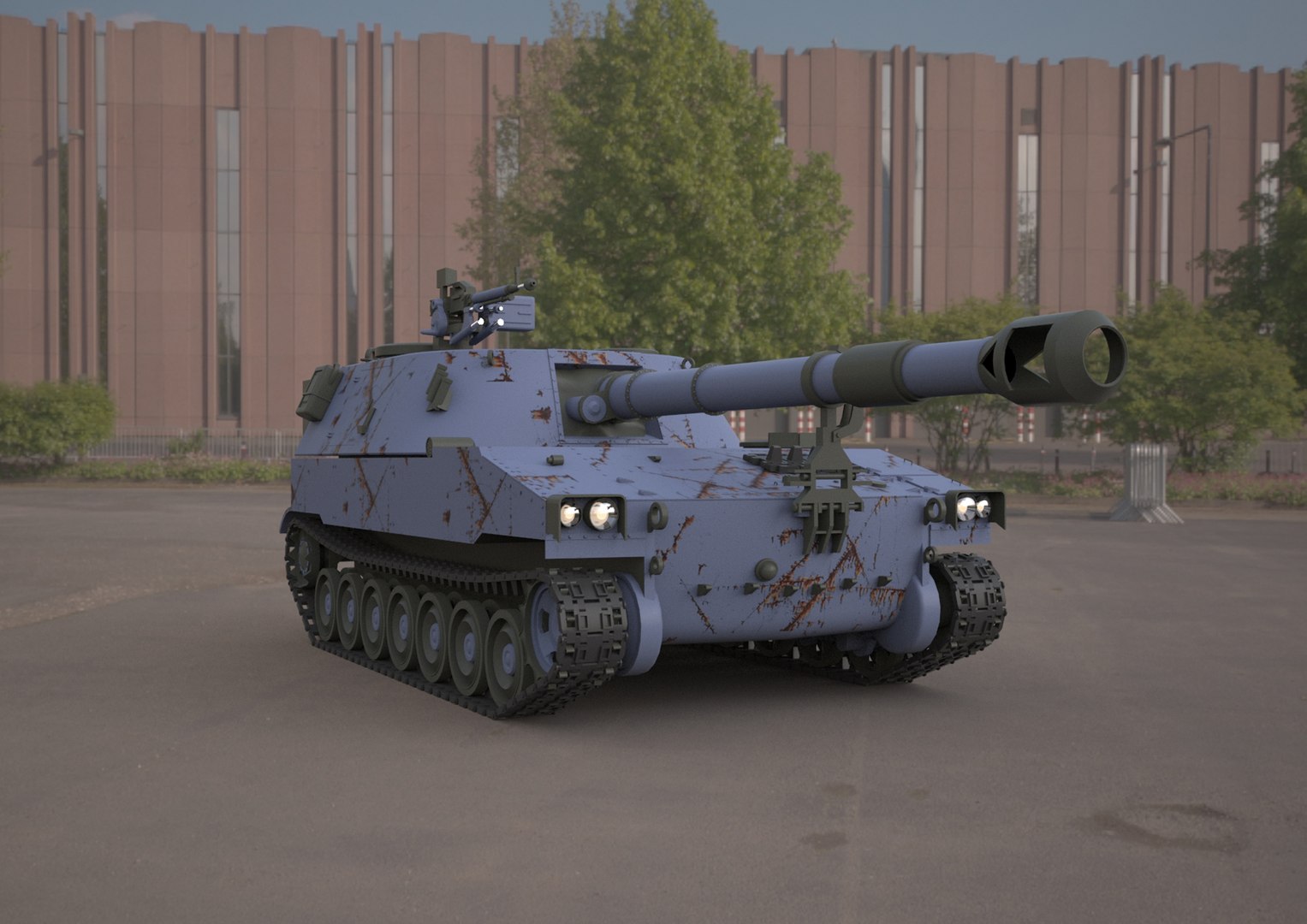 3D M109 Howitzer 155mm Tank Model - TurboSquid 2065643