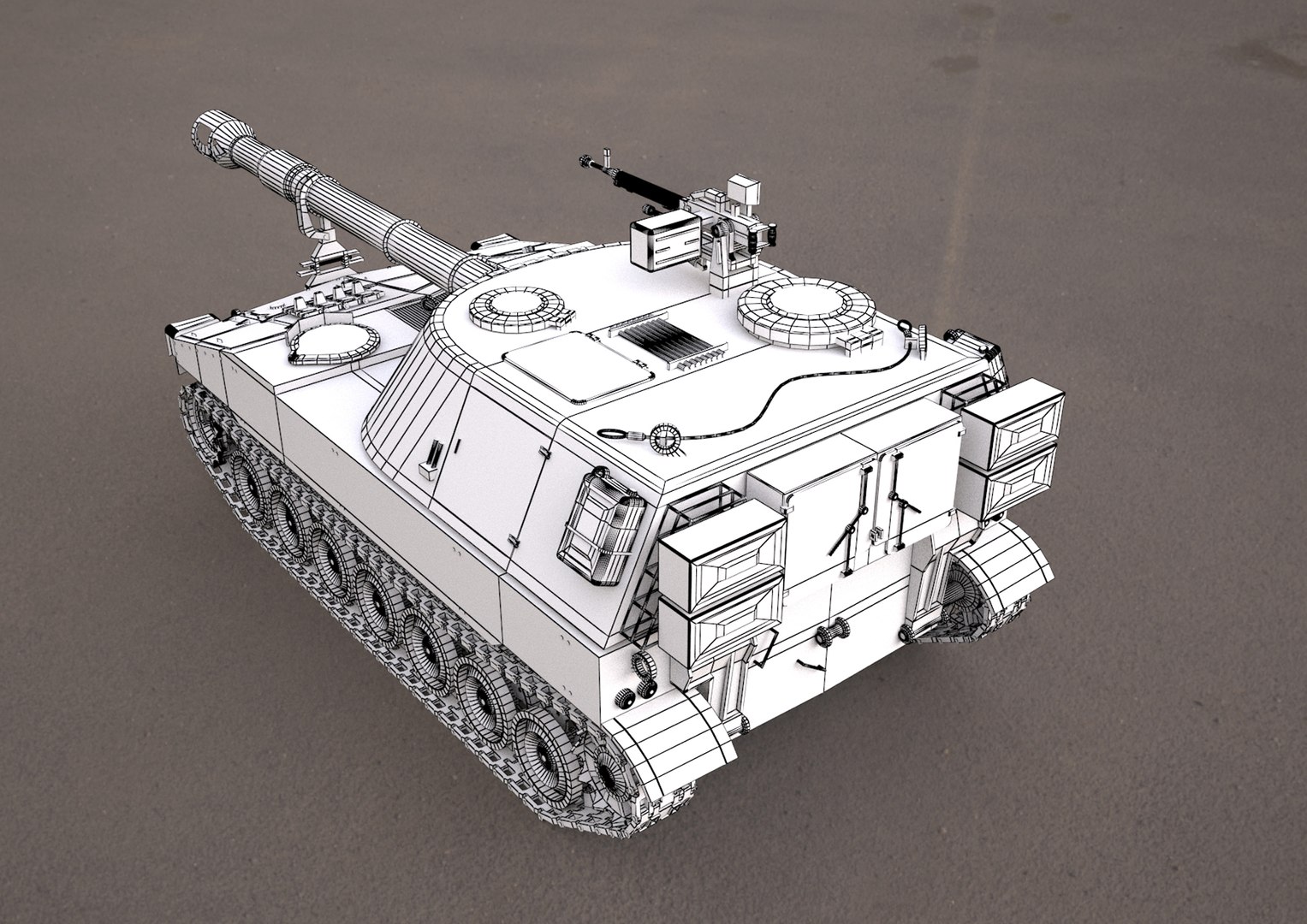 3D M109 Howitzer 155mm Tank Model - TurboSquid 2065643