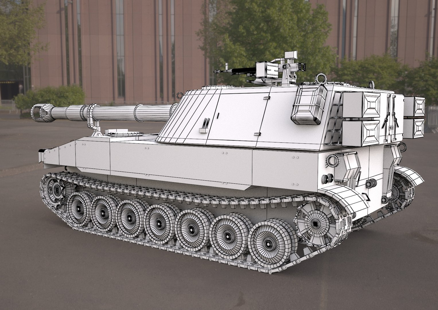 3D M109 Howitzer 155mm Tank Model - TurboSquid 2065643