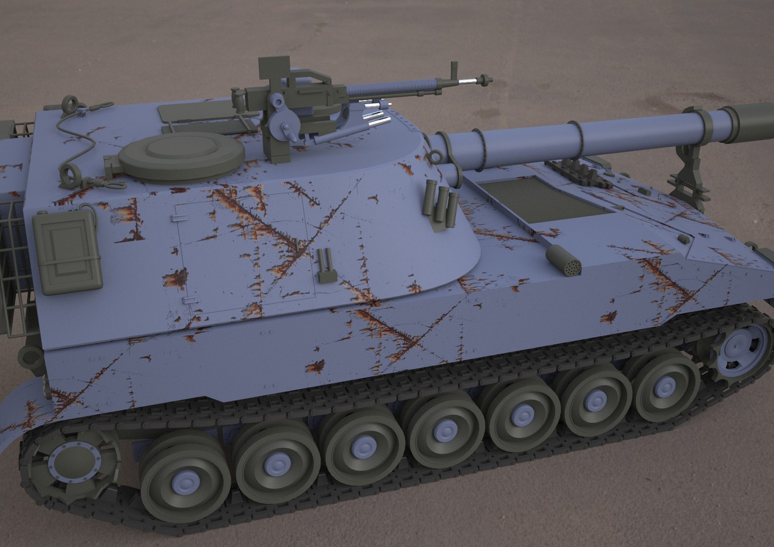 3D M109 Howitzer 155mm Tank Model - TurboSquid 2065643