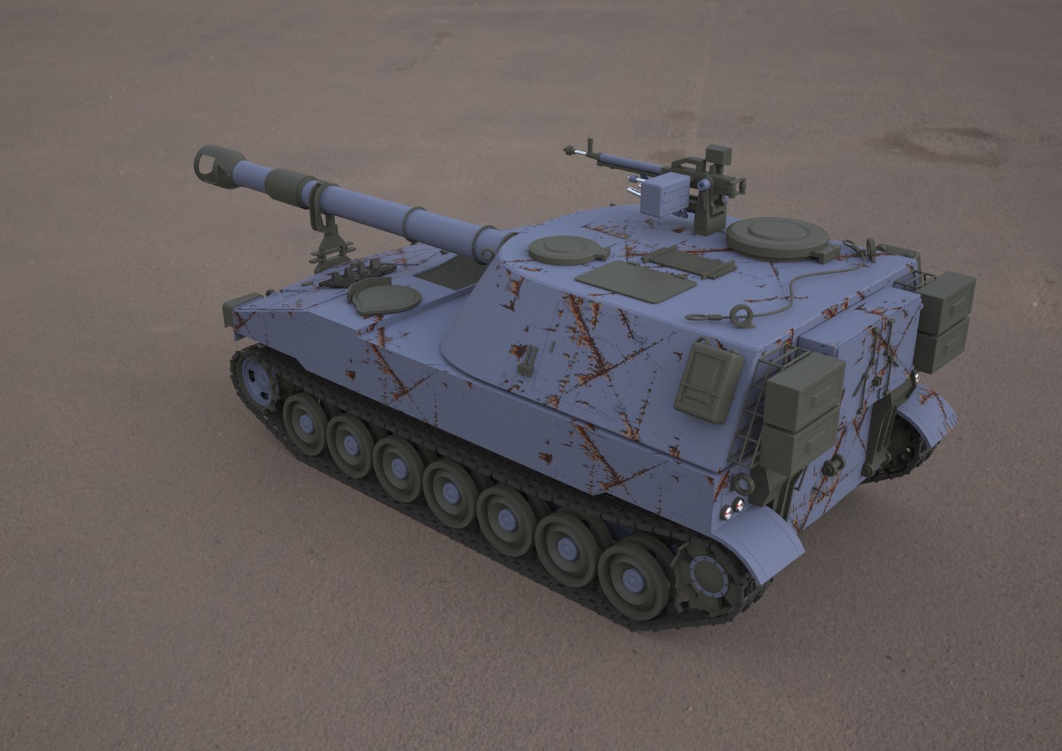 3D M109 Howitzer 155mm Tank Model - TurboSquid 2065643