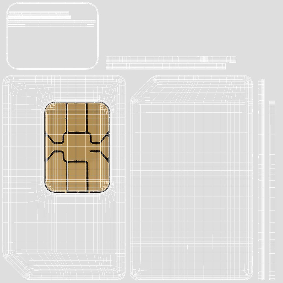 Different Sizes Sim Cards 3D Model - TurboSquid 1329101