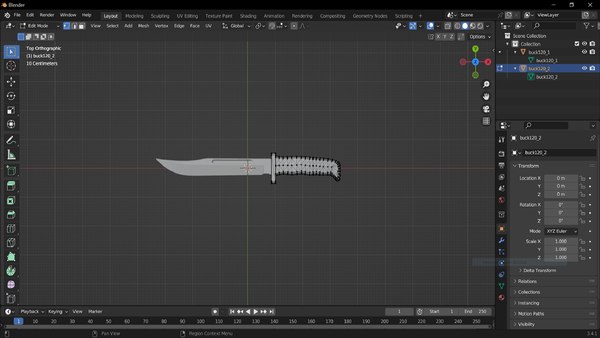3D Ghostface Knife for Printing Scream - TurboSquid 2033152