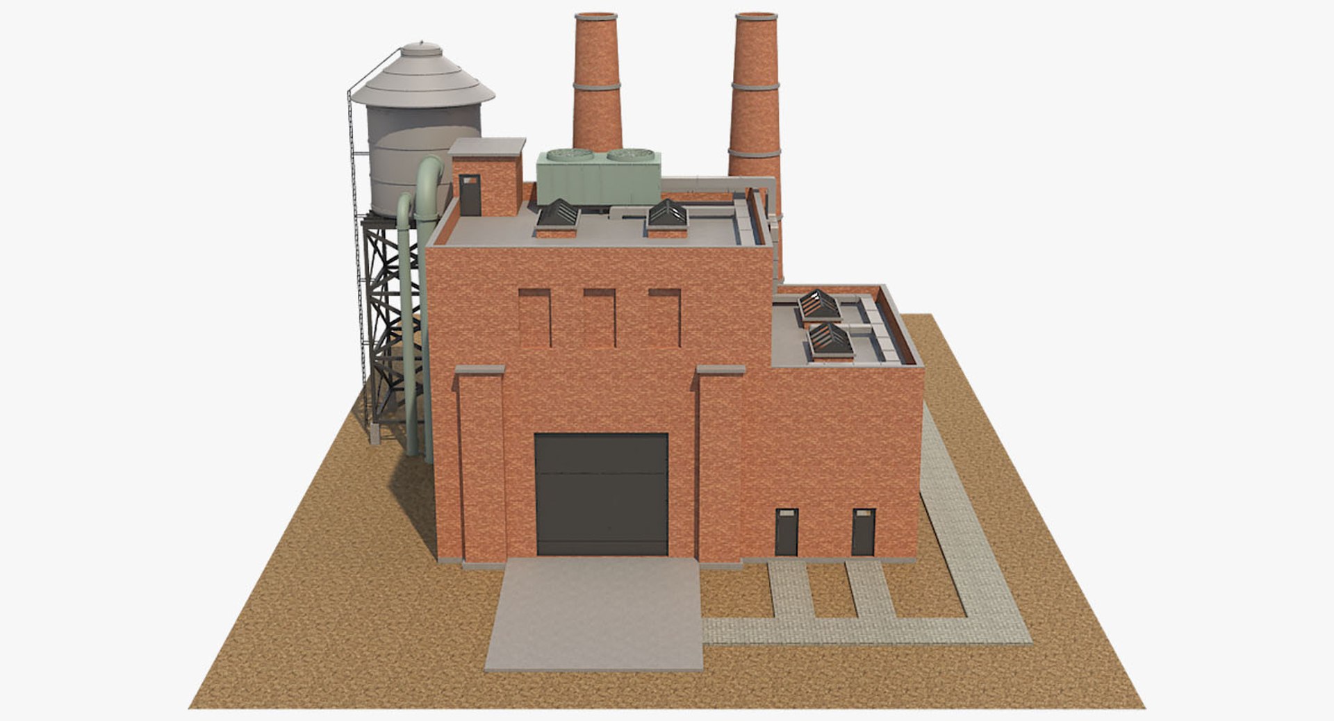 Factory Building Model - TurboSquid 1211140