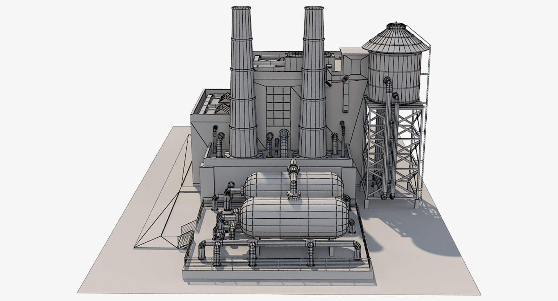 Factory Building Model - TurboSquid 1211140