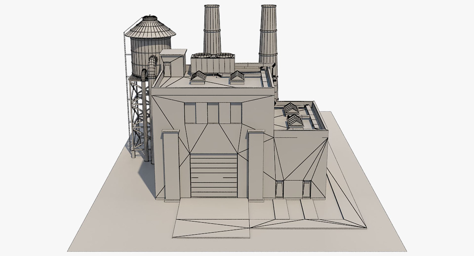 Factory Building Model - TurboSquid 1211140