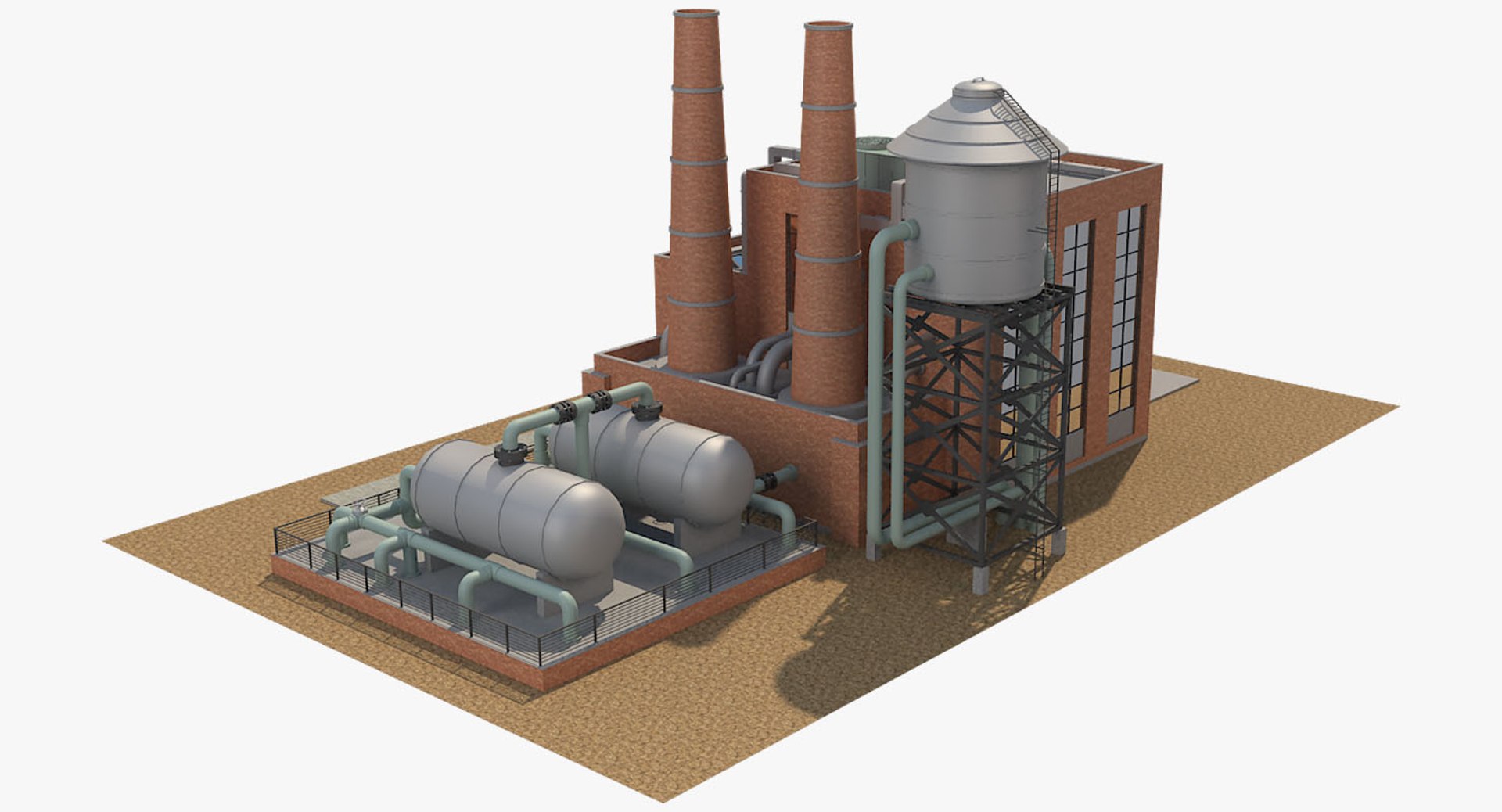 Factory Building Model - TurboSquid 1211140