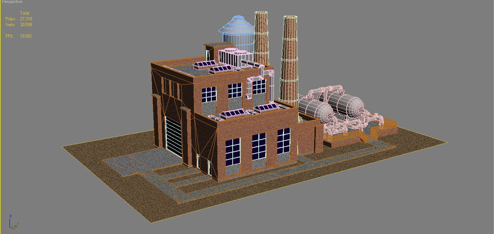 Factory Building Model - TurboSquid 1211140