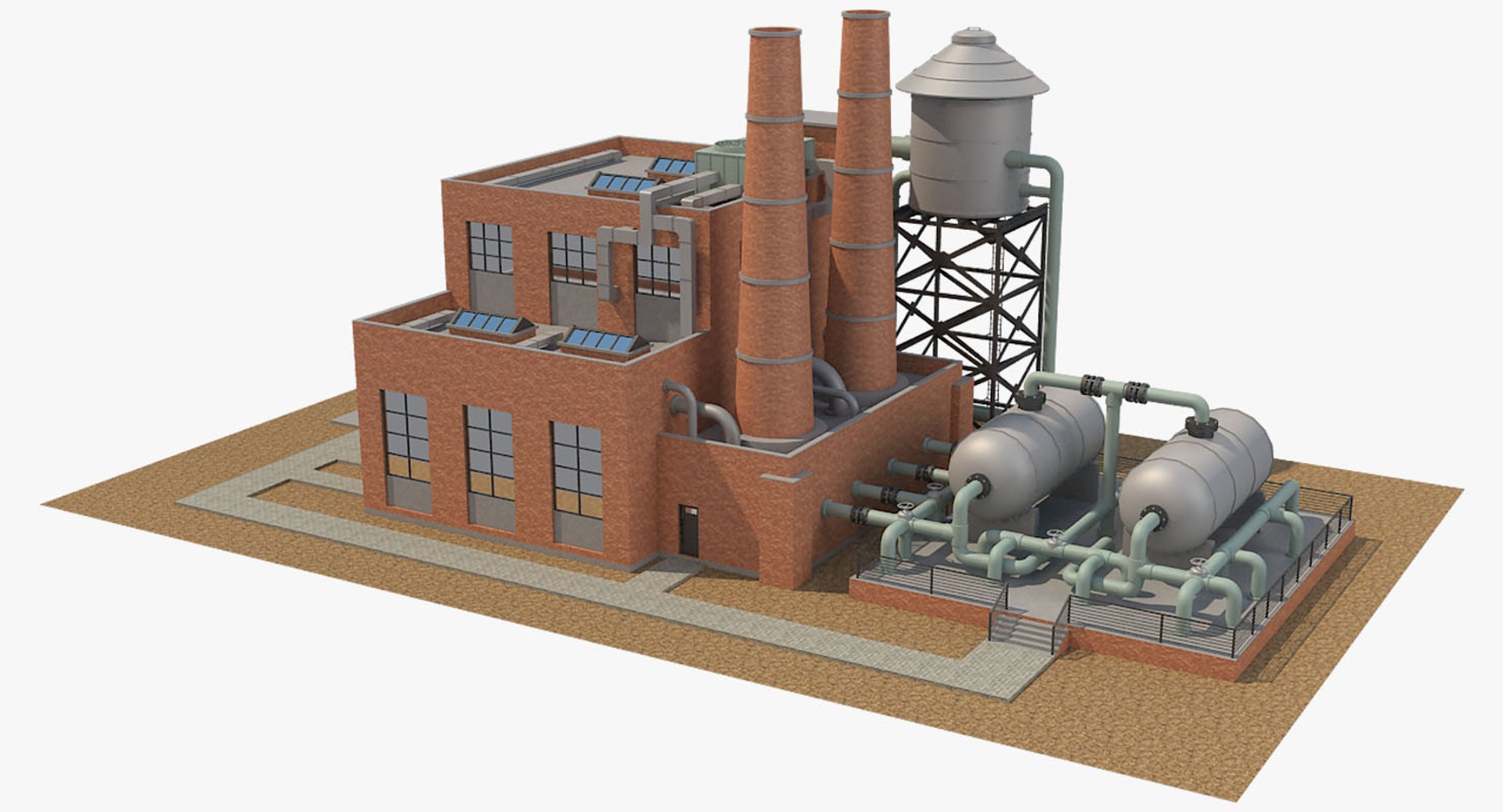 Factory Building Model - TurboSquid 1211140