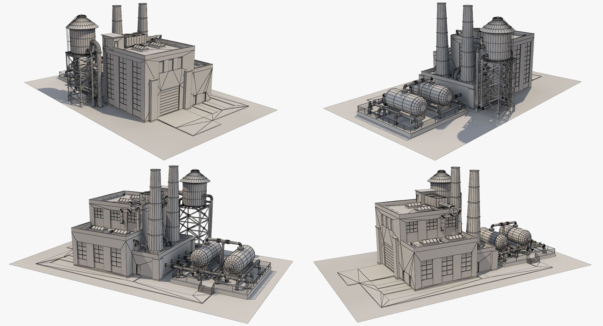 Factory Building Model - TurboSquid 1211140