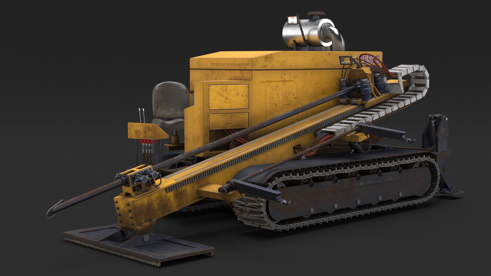 3D Horizontal Boring Rig Used - TurboSquid 2302627