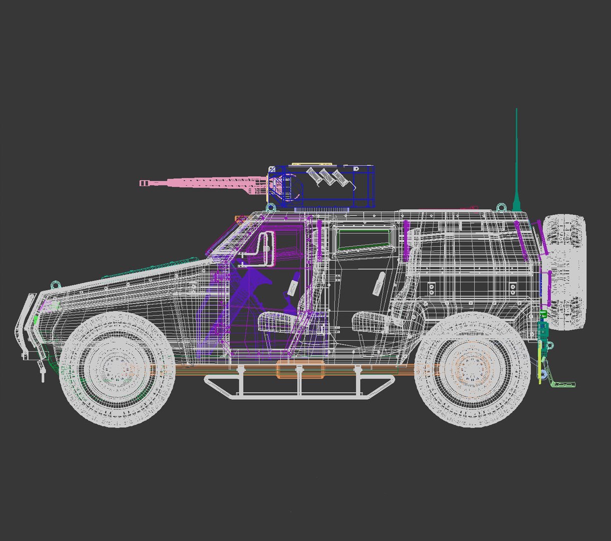 3D Armored military vehicle - TurboSquid 1918070