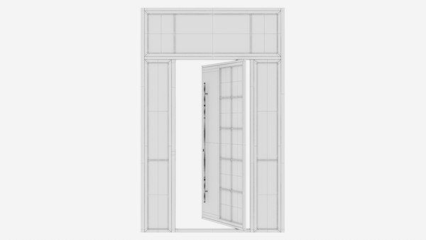 modelo 3d Aluminium door 219 - TurboSquid 2043356