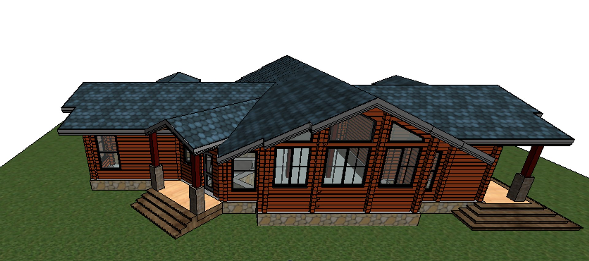 3d Model Revit Wood Beam House