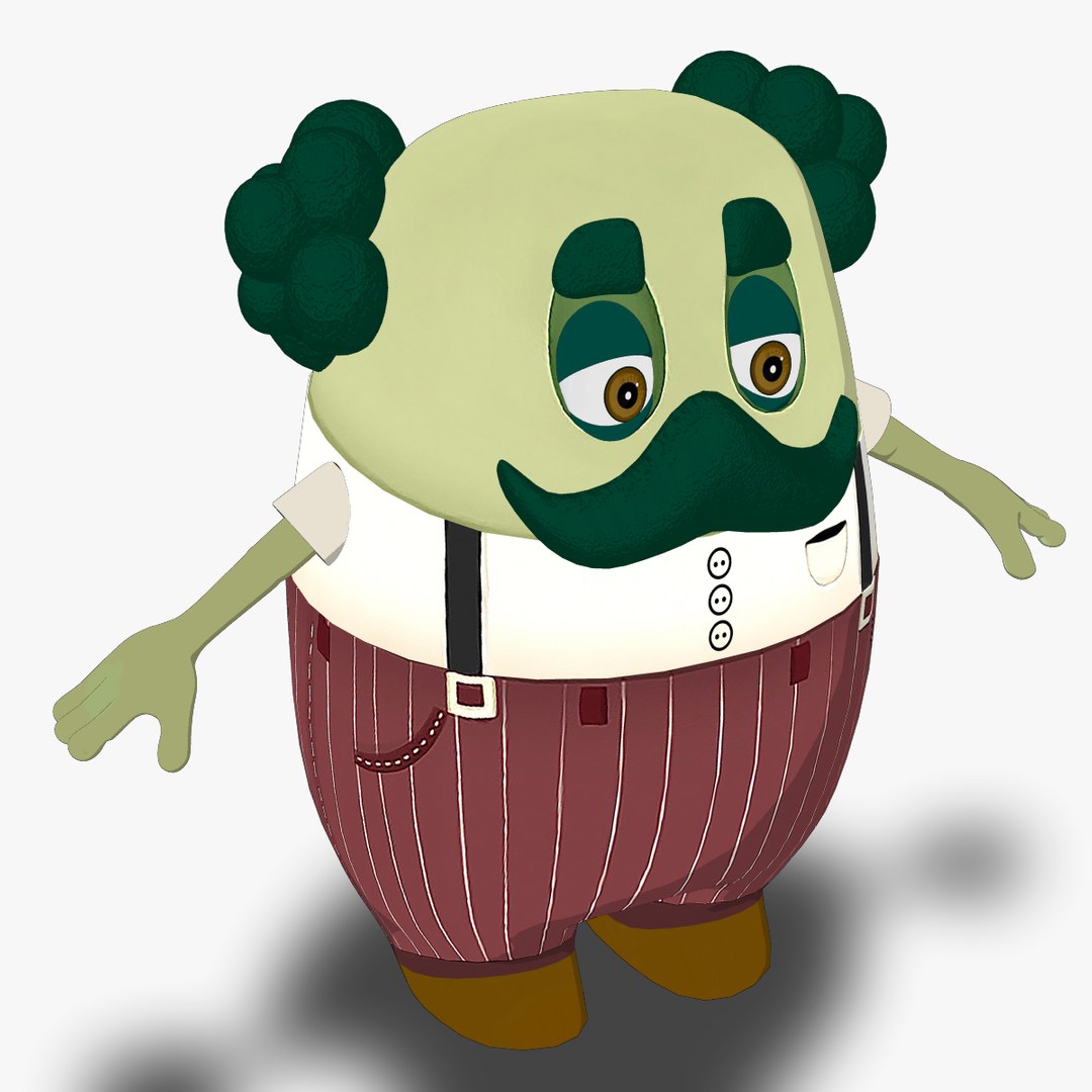 Low-poly Rigged Character Bean Obj