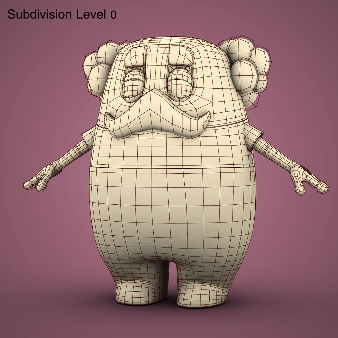 Low-poly Rigged Character Bean Obj