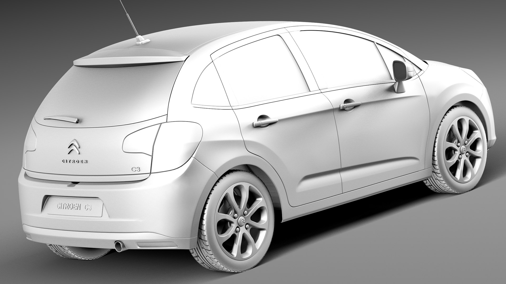 3d Model 2013 Citroen C3
