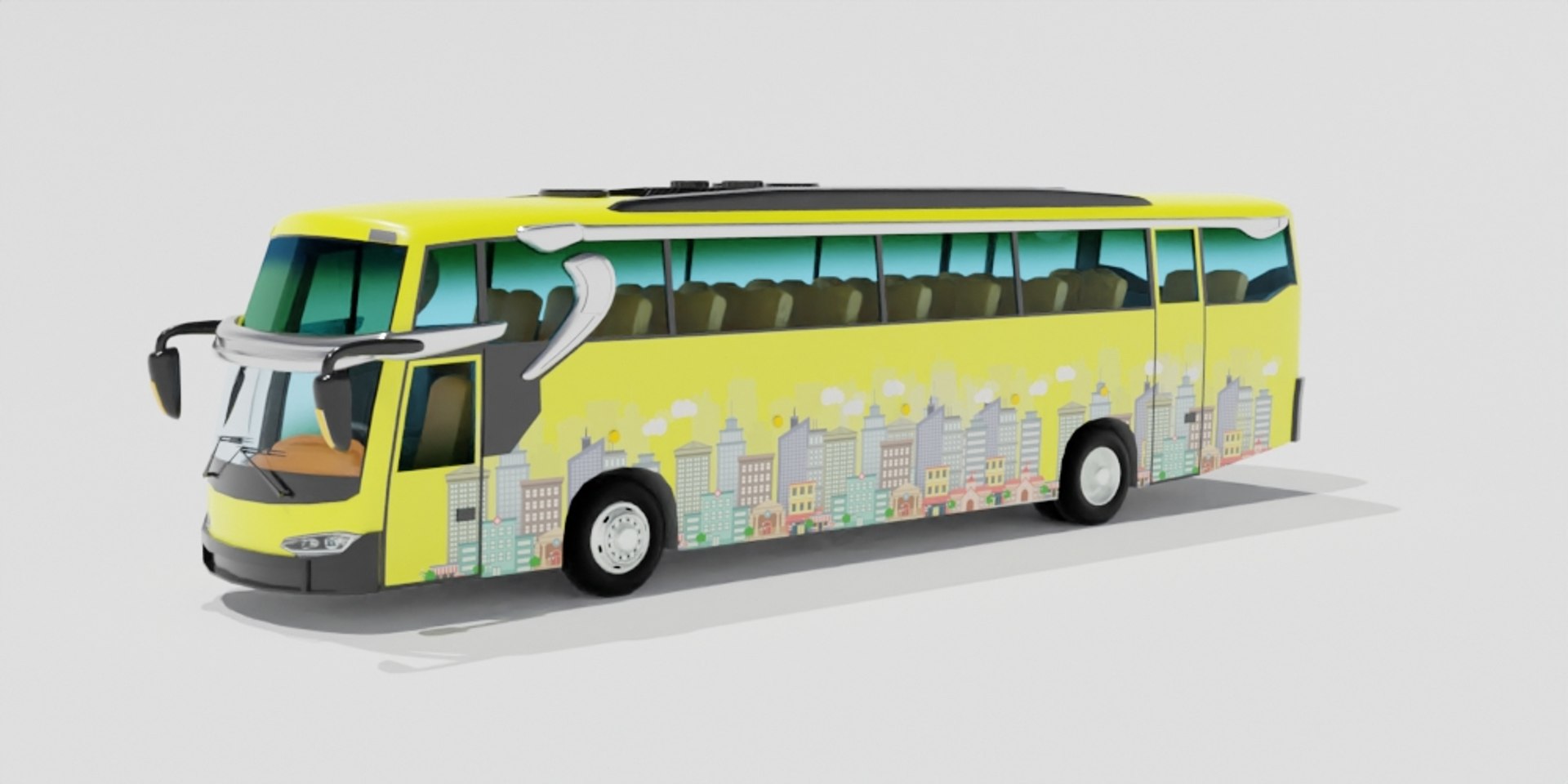 modelo 3d Travel Bus realistic 3 - TurboSquid 2072764