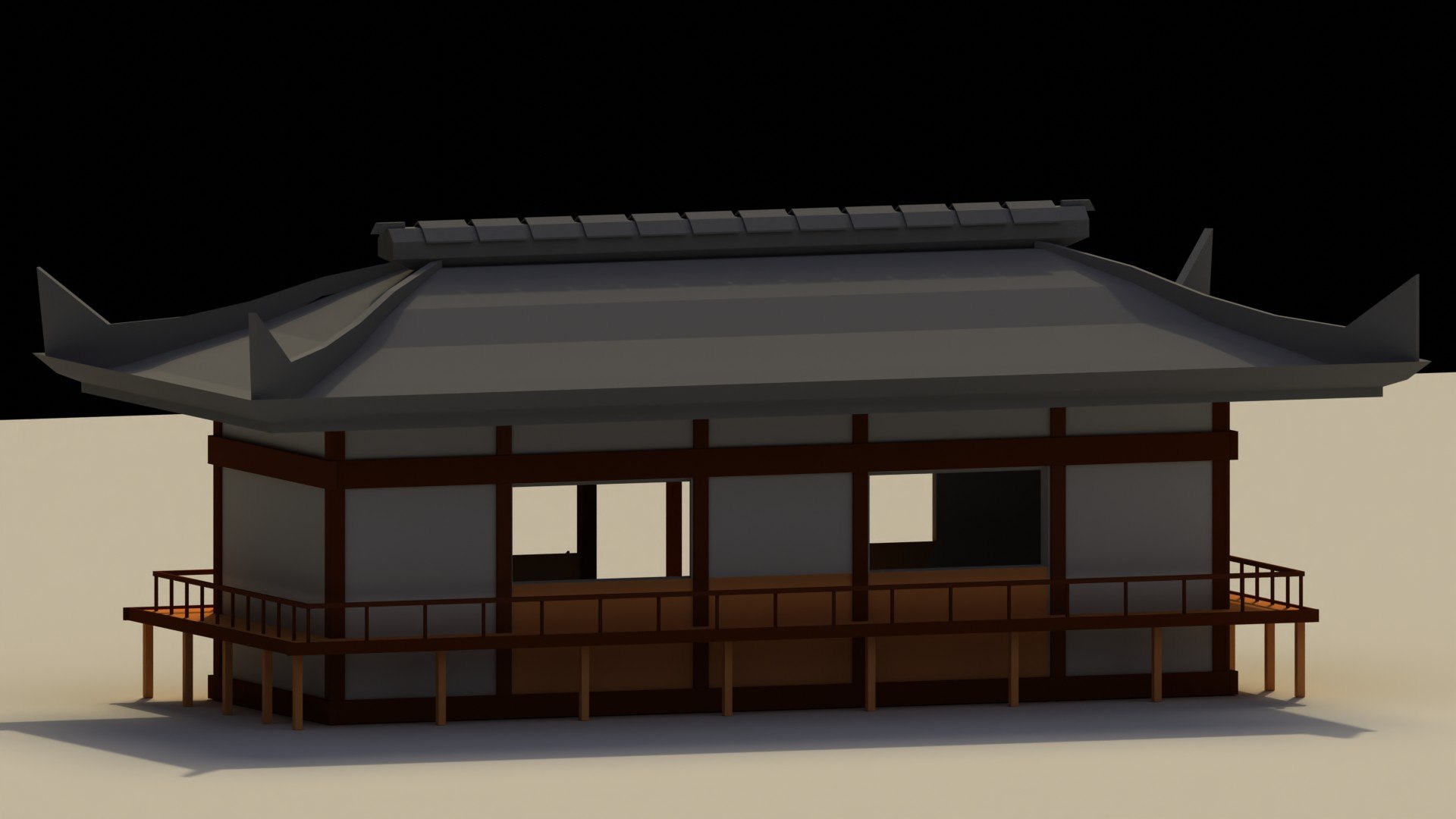 Low Poly Traditional Japanese House 3 3D Model - TurboSquid 2101126