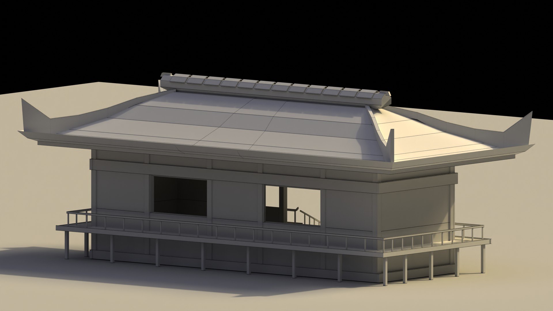 Low Poly Traditional Japanese House 3 3D Model - TurboSquid 2101126