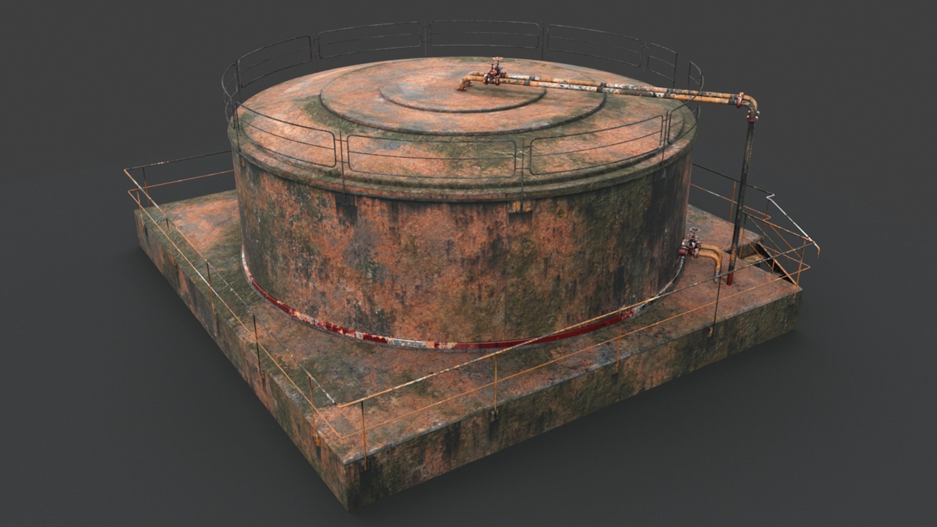 3D Rusted Liquid Storage - TurboSquid 1394066
