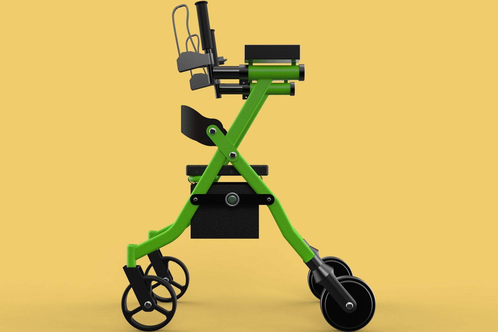 WHEELED WALKER ROLLATOR ROLLING FOLDABLE WALKING FRAME SEAT AID 3D ...