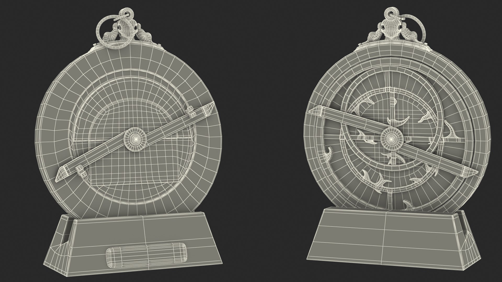 3D Astrolabe with Wooden Stand - TurboSquid 1905958